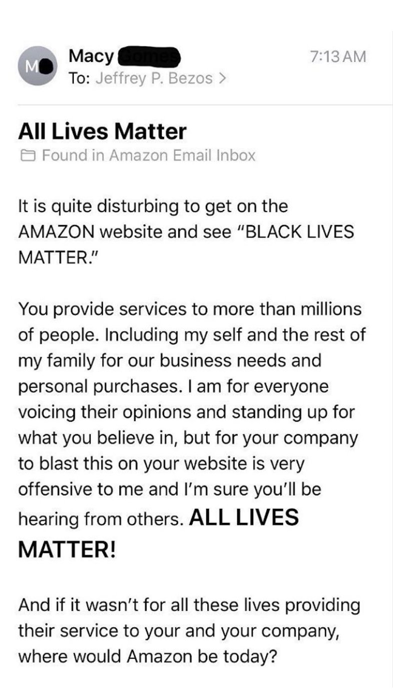 Jeff Bezos corrects angry ‘all lives matter’ customer email - London Daily