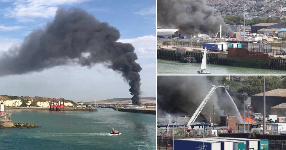 'Explosion' at seaside port sees thick black smoke pouring - London Daily
