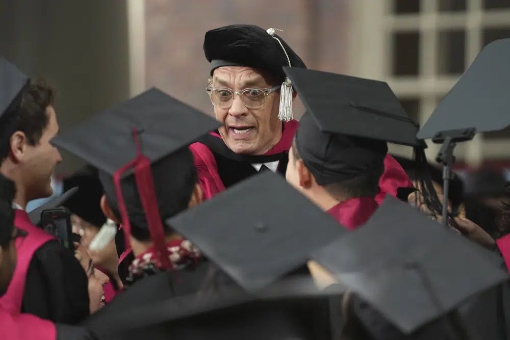 Actor Tom Hanks told Harvard University graduates to be superheroes in ...