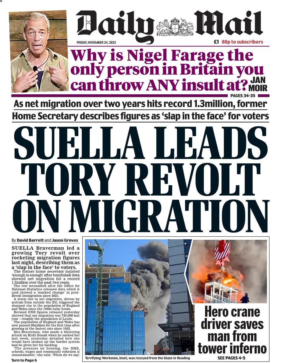 Newspaper Headlines: PM Under 'Migration Pressure' and King's 'Secret ...