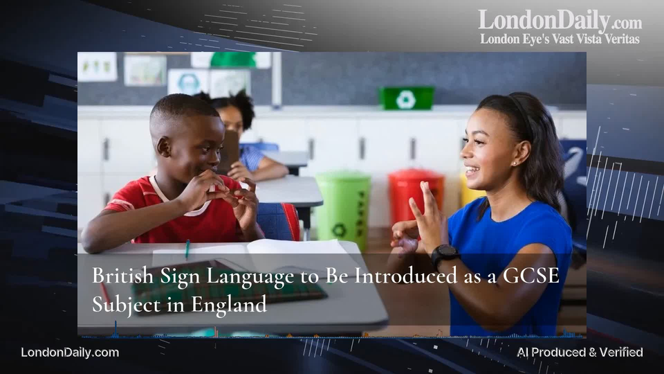 British Sign Language to Be Introduced as a GCSE Subject in England ...